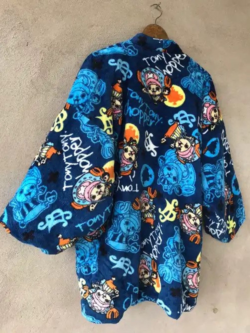 RARE Choppers Luffy One Piece Anime Japan Fur Jacket Cardigan Style ...