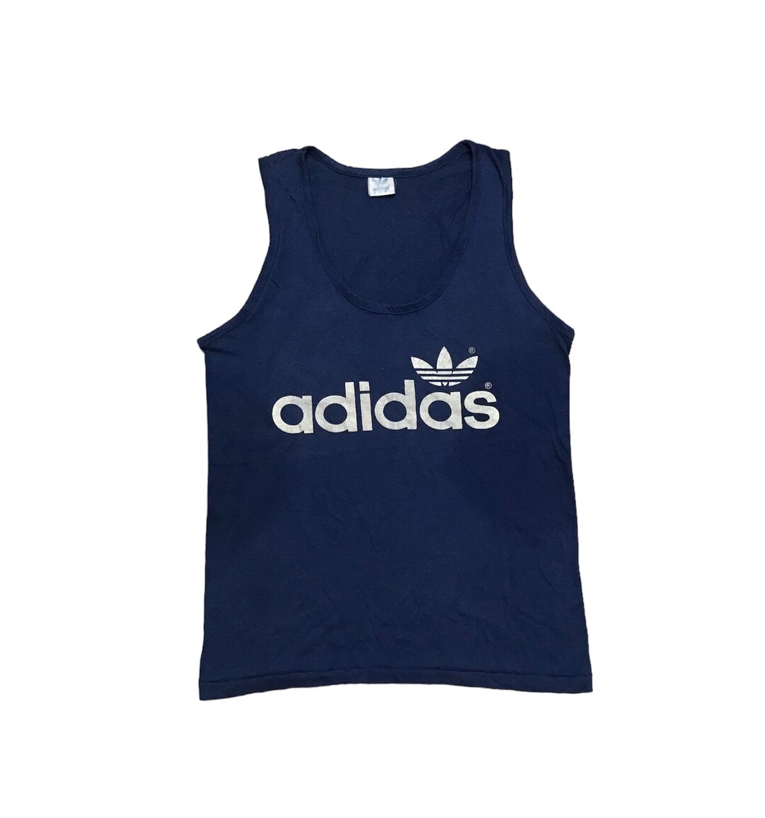 Rare Vintage 80s Adidas Blue Label Sleeveless - Etsy