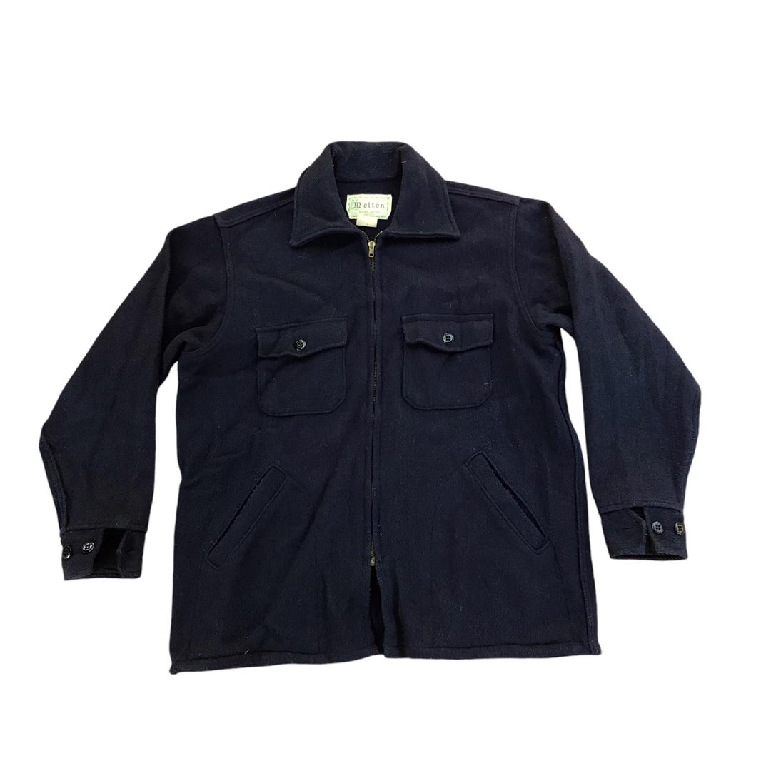 RARE Vintage Melton Worker Wool Jacket Made in Usa - Etsy