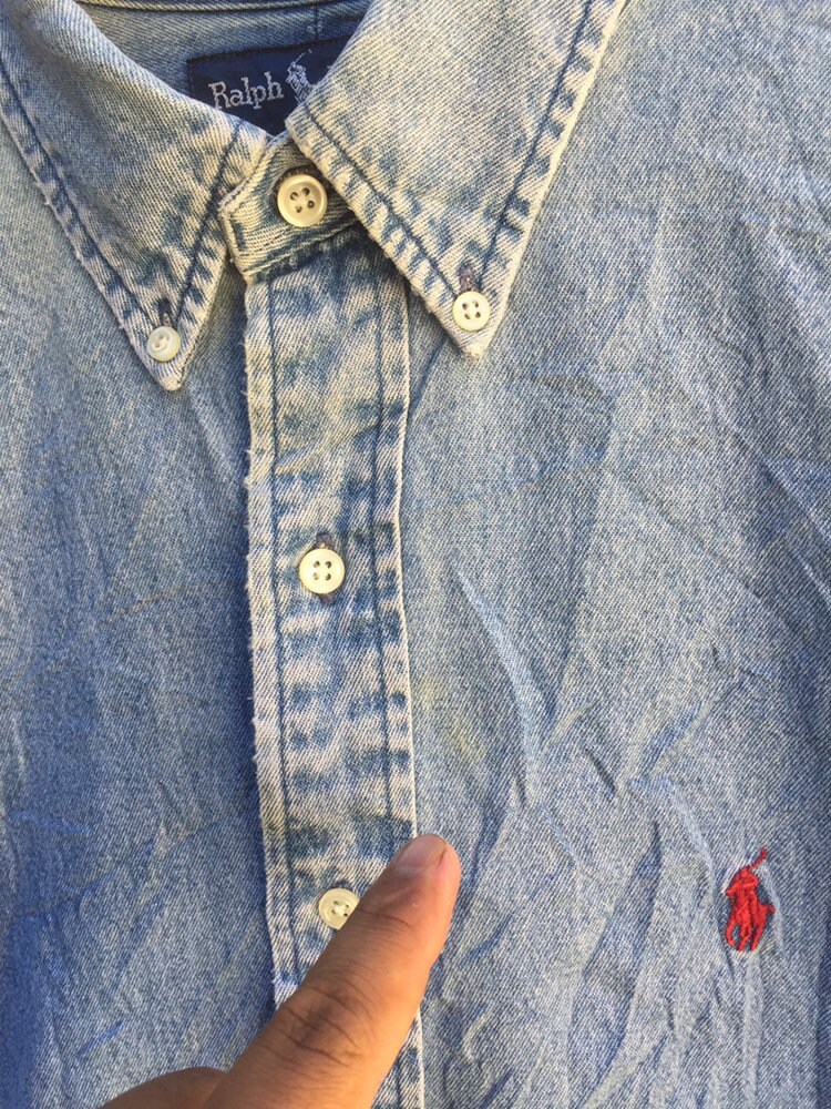 Rare Vintage Polo Ralph Lauren Button Shirt Denim - Etsy