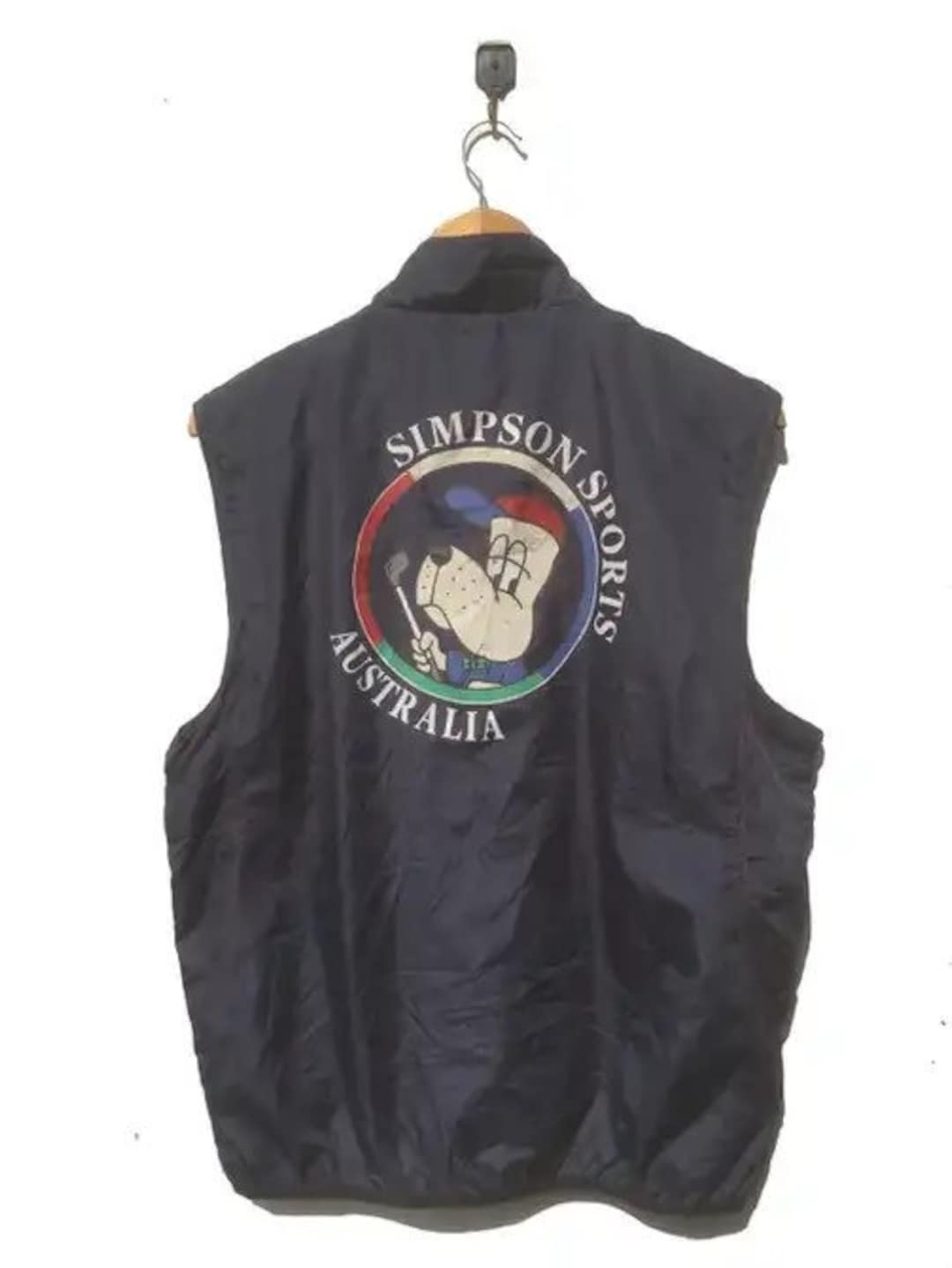 RARE Vintage Simpsons Vest Jacket Spellout - Etsy