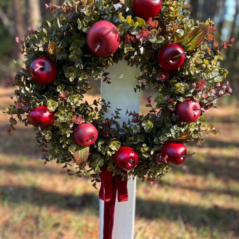 Apple Wreath Front Door - Etsy