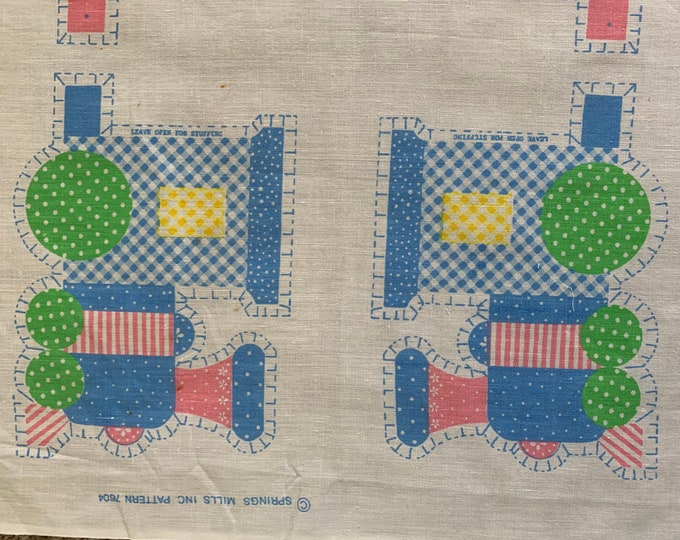 Vintage Cotton Train Craft Panel - Etsy