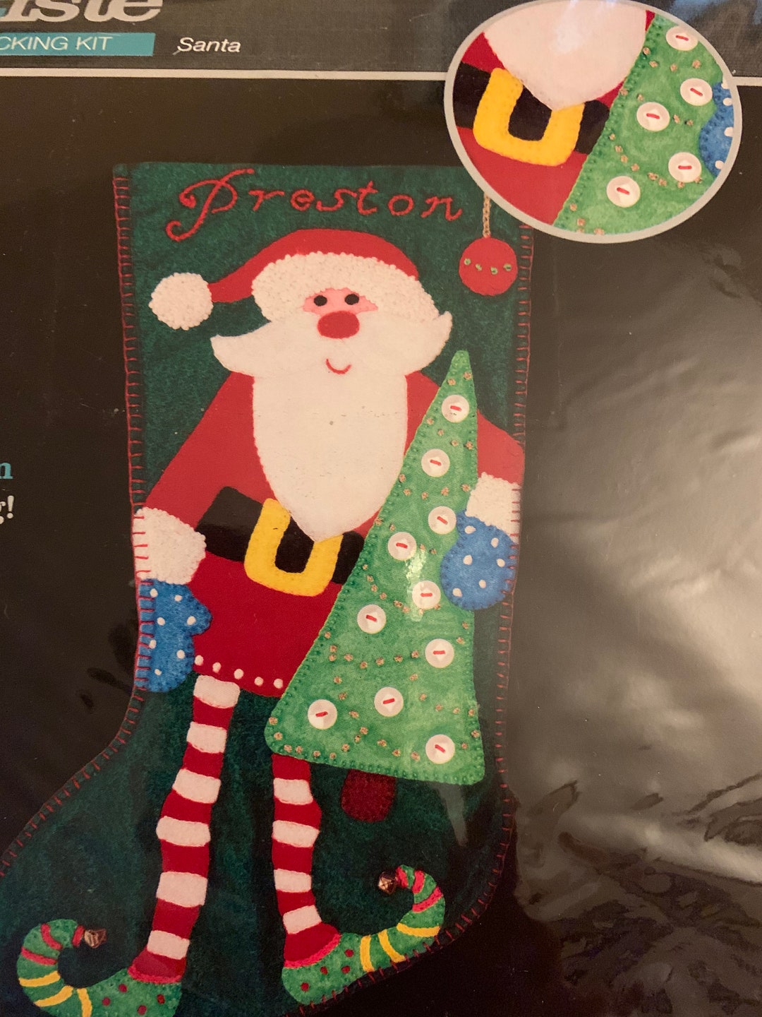 Felt Stocking Santa Kit by Artiste! Make Your Own Stocking! New in ...