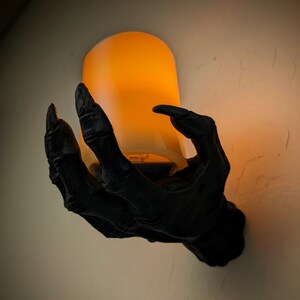 Demon Hands Candle Holder | Wall Mounted | Real Wax LED Candle ...