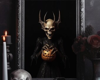 Countess Gothic Bat Vintage Halloween Art Poster Print - Etsy