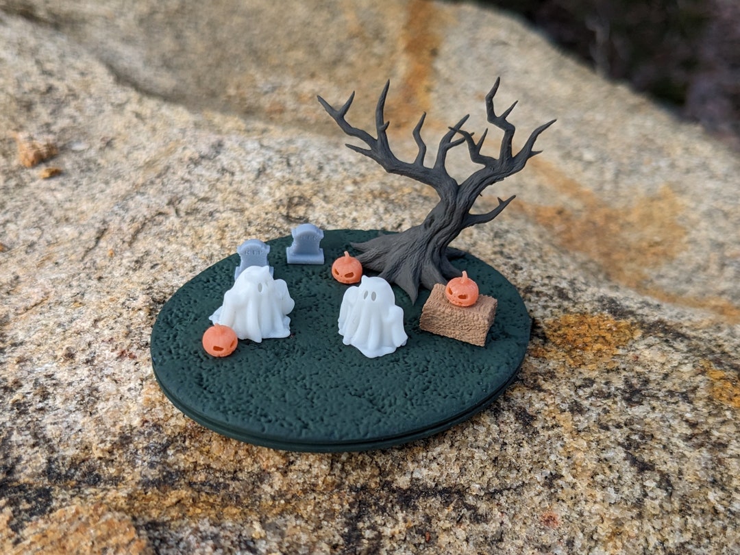 Cute Micro Miniature Halloween Horned Ghosts and Friends. UNPAINTED ...