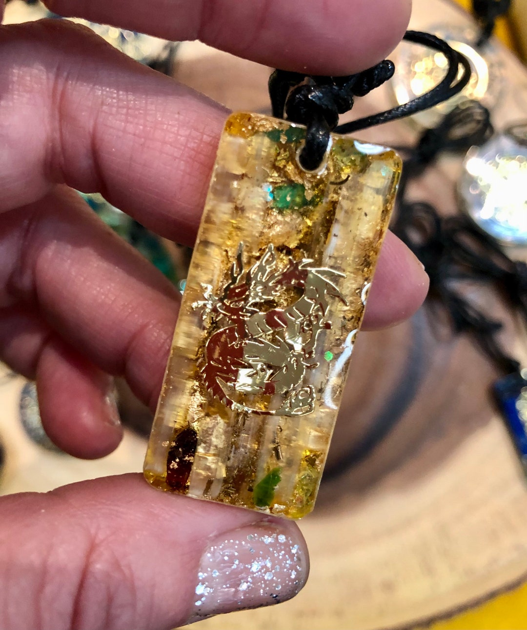 Recharging & High Vibrations Orgonite Dragon Pendant - Etsy