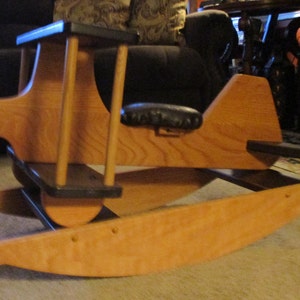 Vintage Wooden Rocking Airplane - Etsy