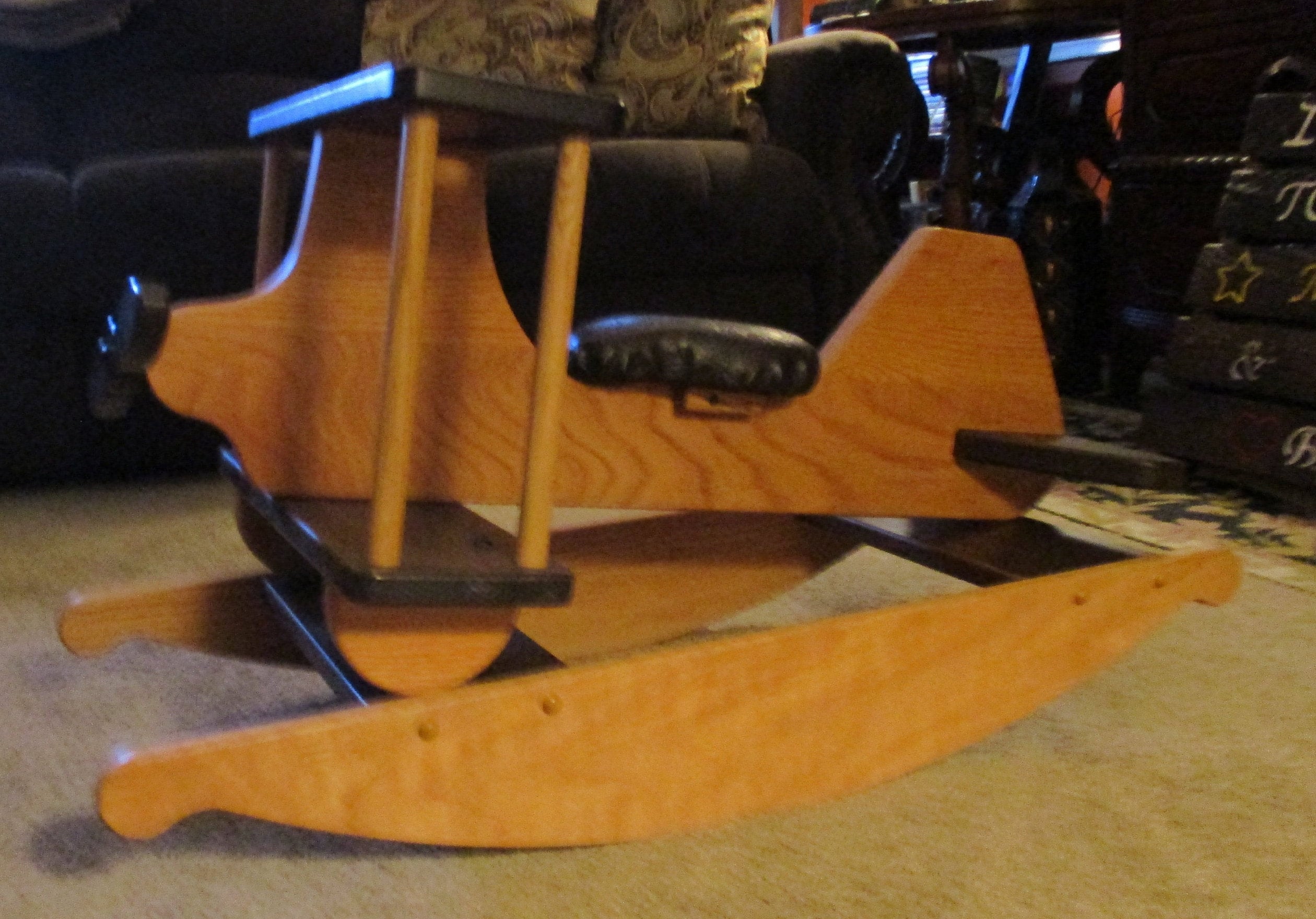 Vintage Wooden Rocking Airplane - Etsy