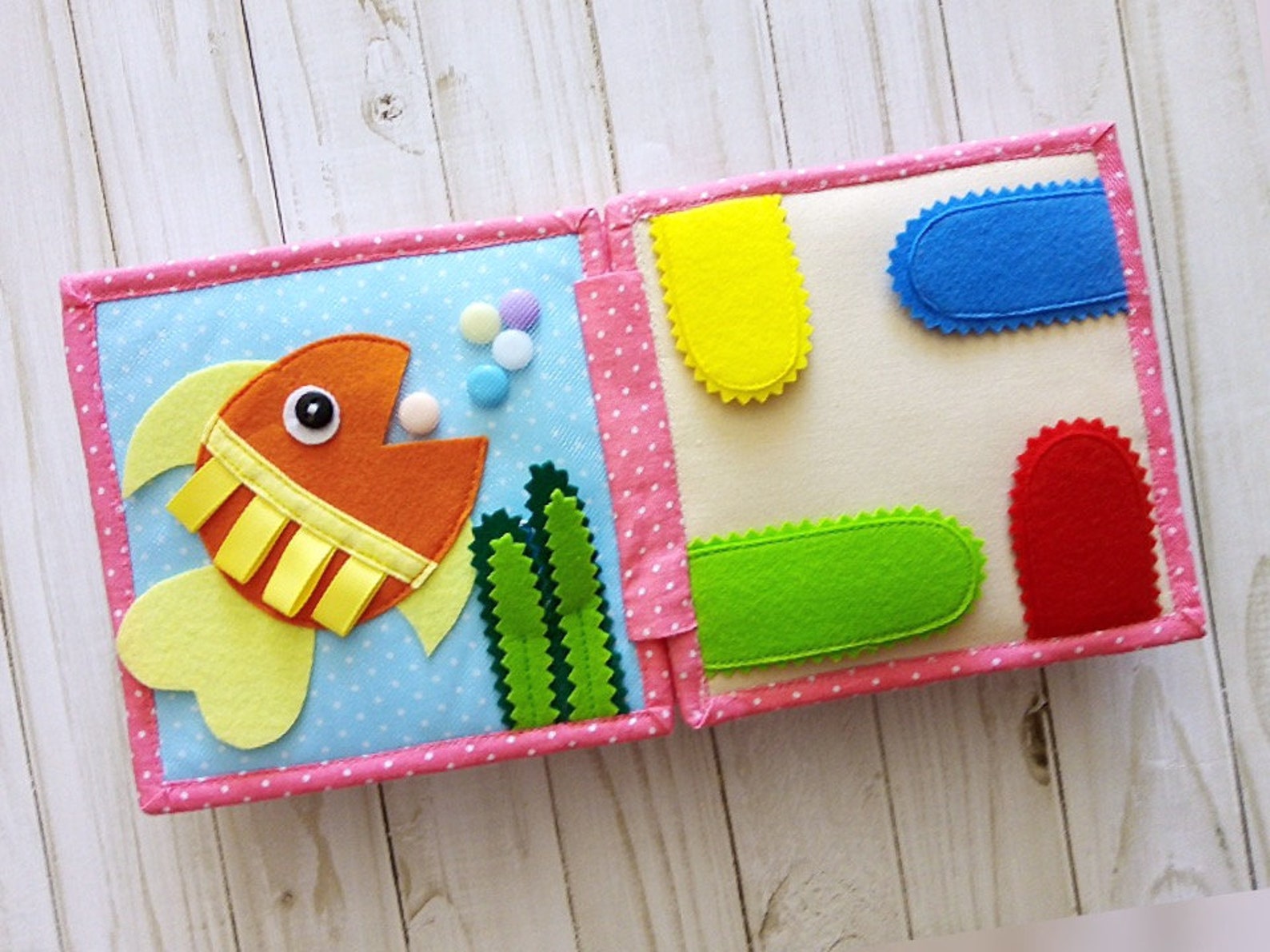 Felt Baby Book Custom Quiet Book for Toddler Sensory Baby | Etsy