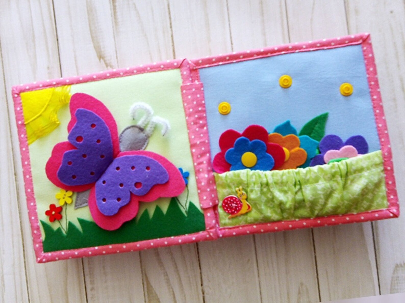 Felt Baby Book Custom Quiet Book for Toddler Sensory Baby | Etsy