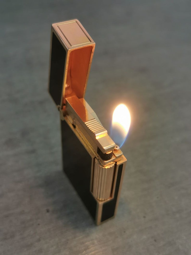 Collectible Lighter, S. T. Dupont Ligne 2 Lighter, Gold Plated, Laque ...
