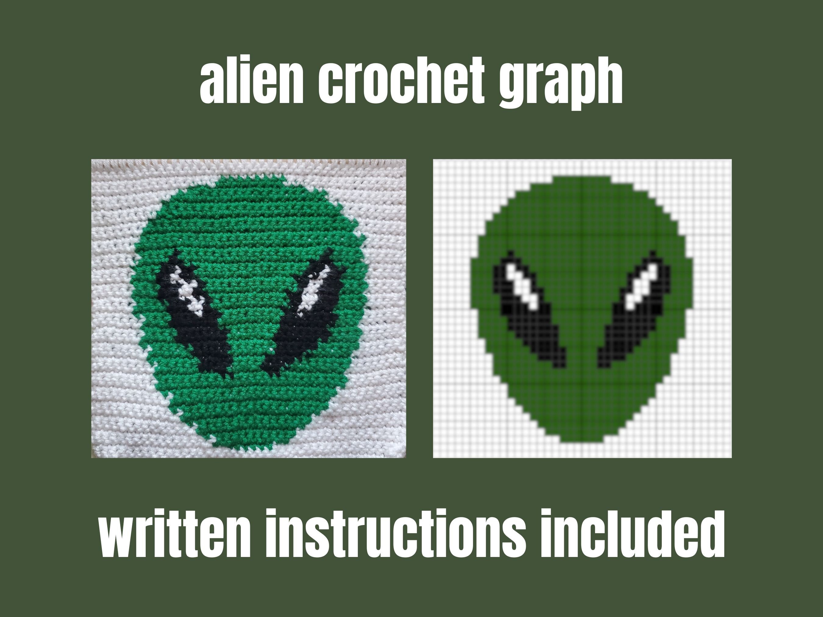 Alien Tapestry Crochet Pattern 40 X 40 Graph - Etsy