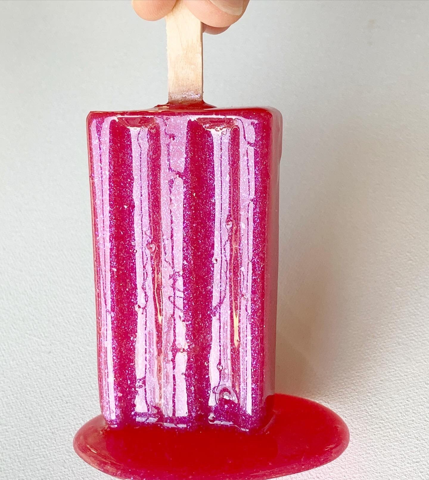 Art Objects Art & Collectibles Sculpture Neon Pink Melting Popsicle ...