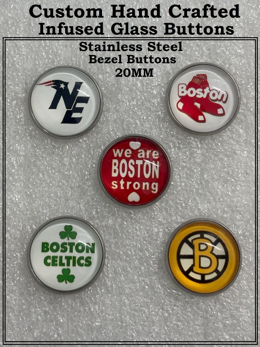 Glass Buttons Sew on Buttons Customized Infused Glass Buttons (4) New ...