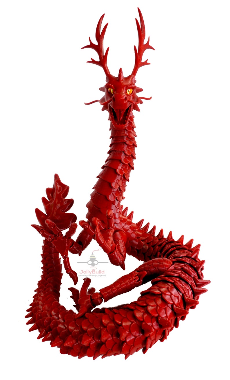 Lung Oriental Articulated Chinese Dragon BJD Dragon 3D Printed - Etsy