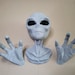 Alien Wall Art Mount 3d-printed Headphone Mount Greys UAP UFO - Etsy