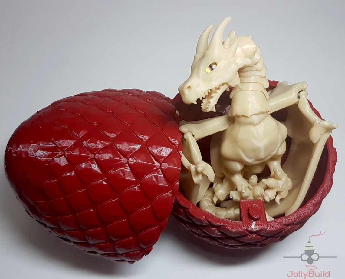 Dragon Inside an Egg 3d Printed Surprise Egg Braq - Etsy