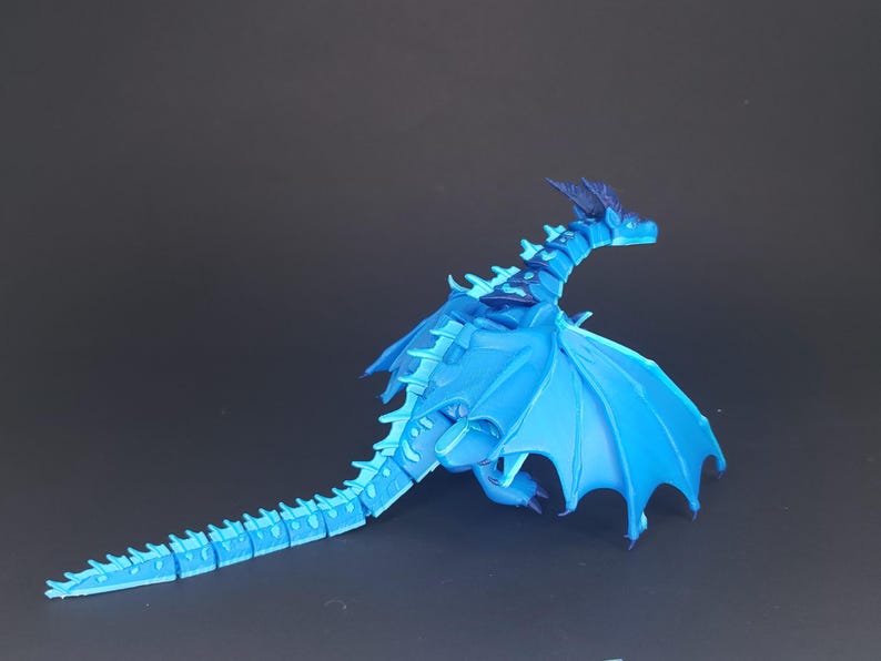 Wings of Fire Inspired SEA WING 3d-printed Flexible Dragon - Etsy