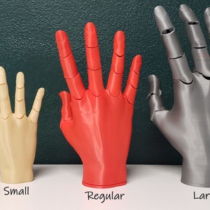 3D Printed Posable Hand: Regular Size Movable Jointed Mannequin - Etsy