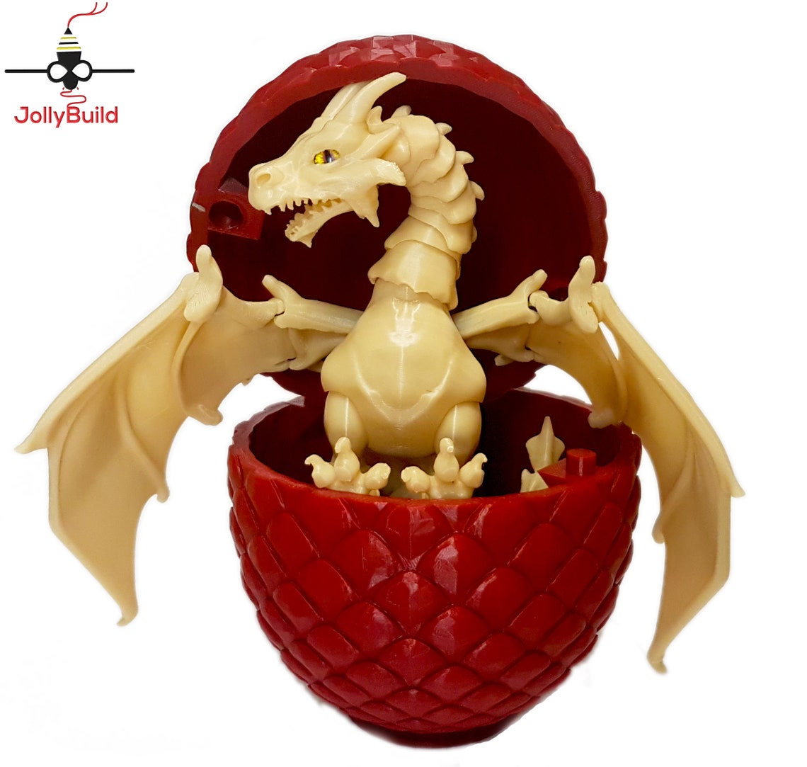 Dragon Inside an Egg 3d Printed Surprise Egg Braq - Etsy