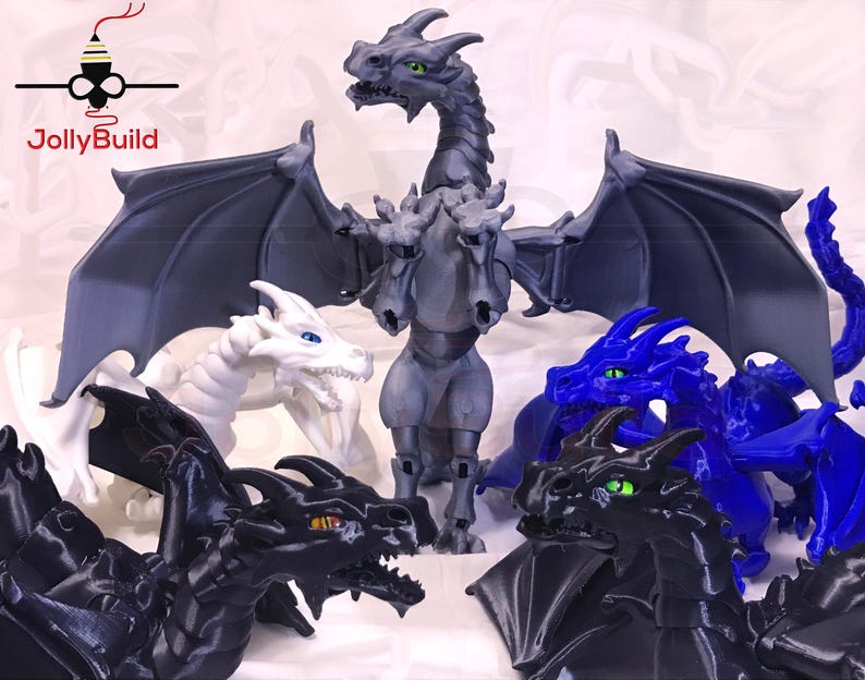 3D Printed Articulated Dragon DIY KIT BJD Ball Jointed - Etsy