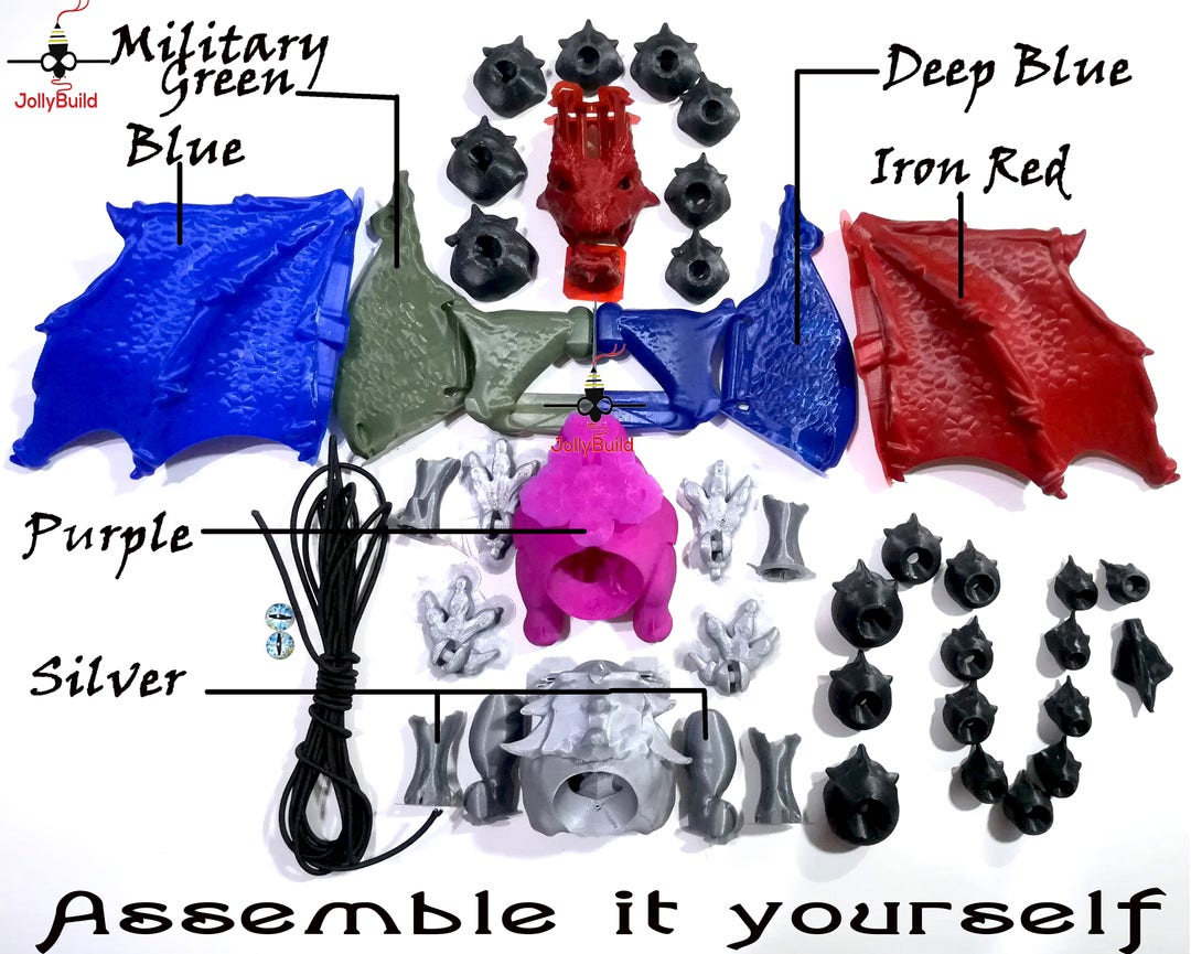 3D Printed DIY Articulated Elder Dragon Braqolie Detailed Braq BJD Ball ...