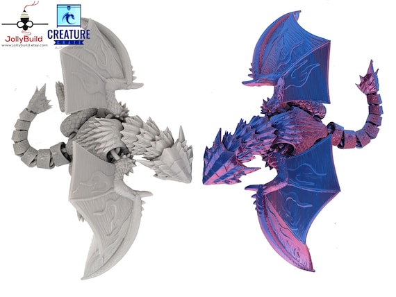 Whelp Rathalos Inspired 3d Printed Flexi Dragon - Etsy Australia