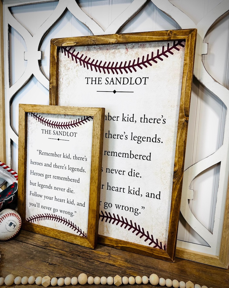 The Sandlot Quote Wood Framed Sign, Kids Bedroom Decor, Nursery Decor ...