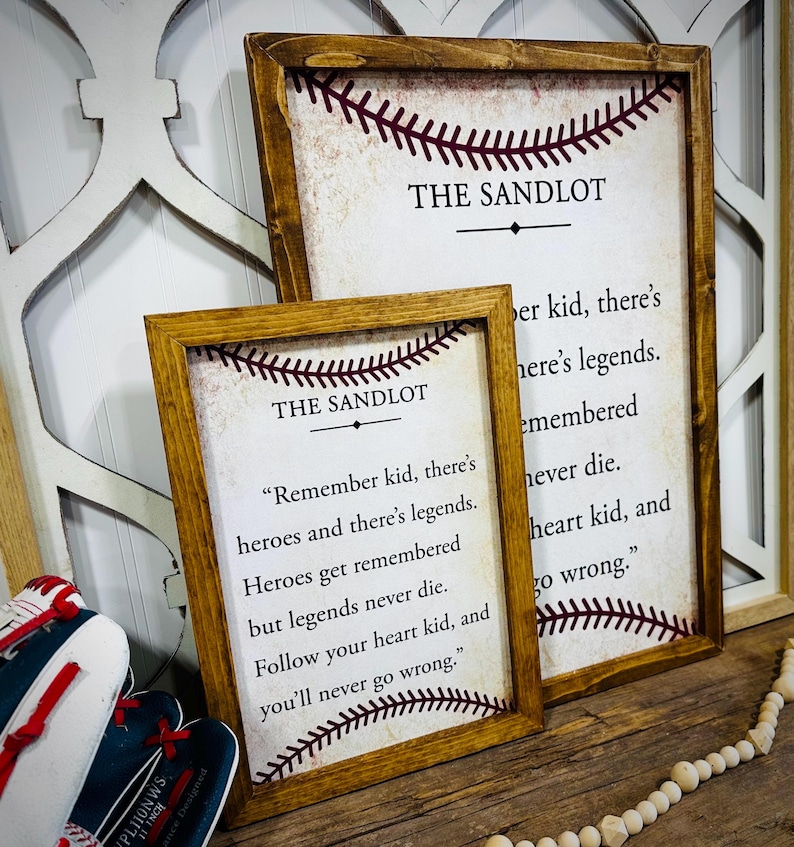 The Sandlot Quote Wood Framed Sign, Kids Bedroom Decor, Nursery Decor ...