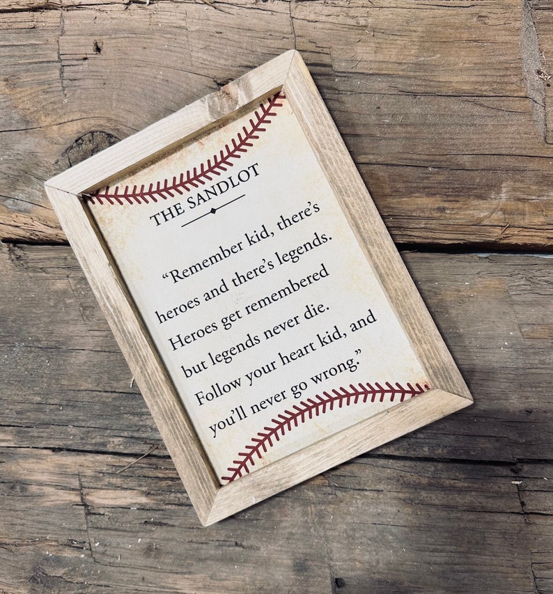 The Sandlot Quote Wood Framed Sign, Kids Bedroom Decor, Nursery Decor ...