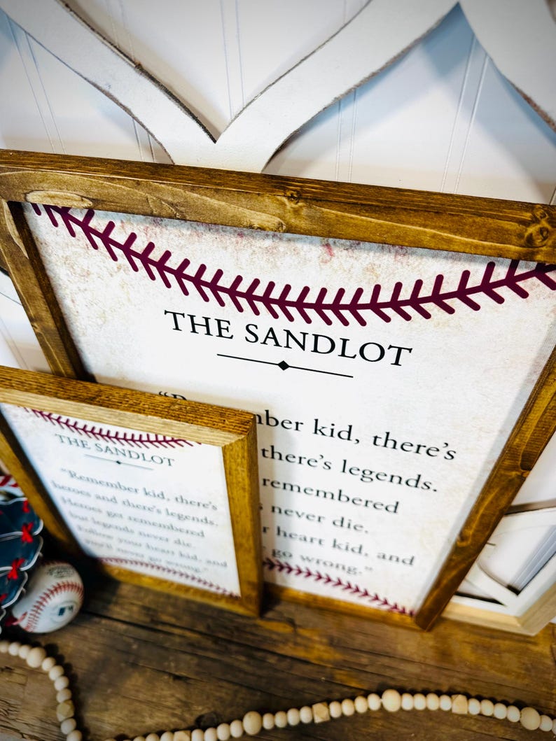 The Sandlot Quote Wood Framed Sign, Kids Bedroom Decor, Nursery Decor ...