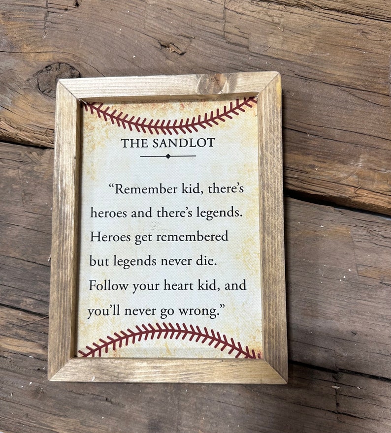 The Sandlot Quote Wood Framed Sign, Kids Bedroom Decor, Nursery Decor ...