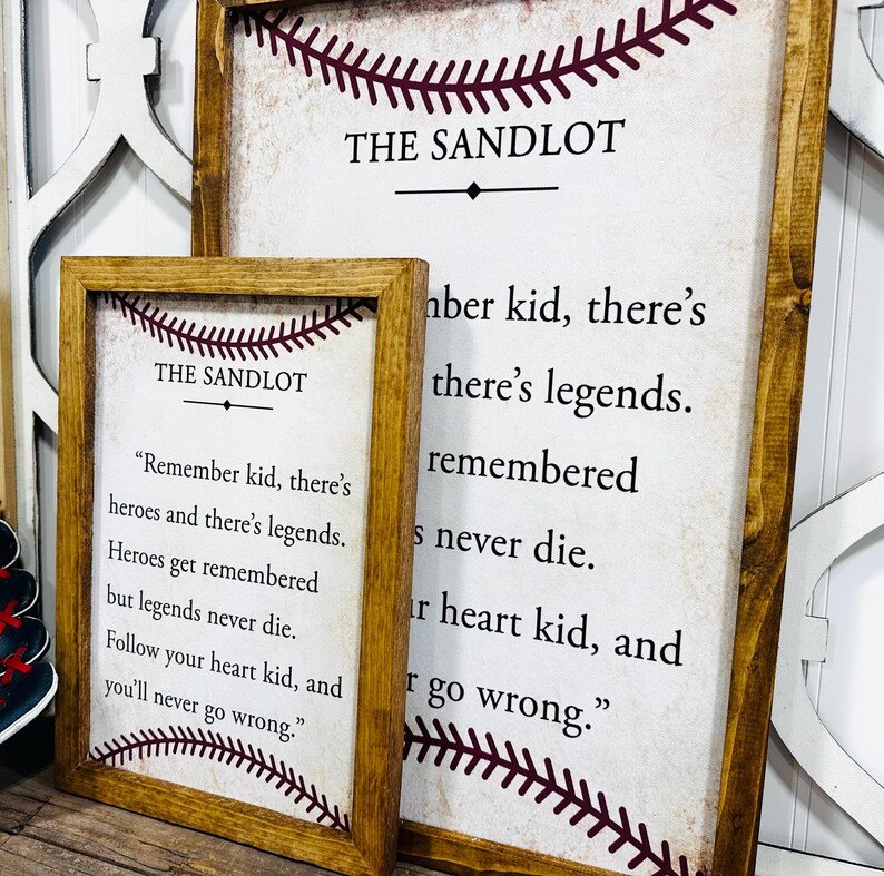 The Sandlot Quote Wood Framed Sign, Kids Bedroom Decor, Nursery Decor ...