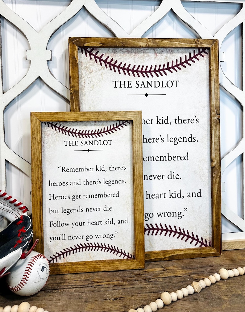 The Sandlot Quote Wood Framed Sign, Kids Bedroom Decor, Nursery Decor ...