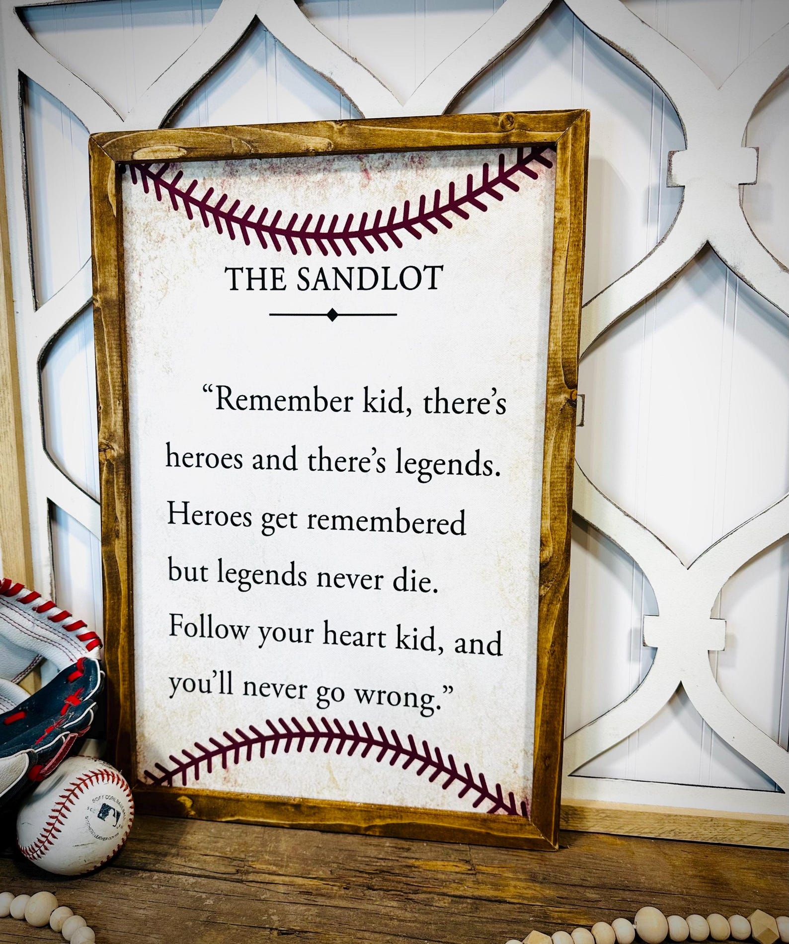 The Sandlot Quote Wood Framed Sign, Kids Bedroom Decor, Nursery Decor ...