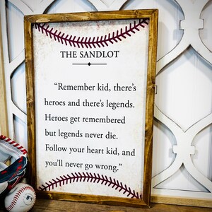 The Sandlot Quote Wood Framed Sign, Kids Bedroom Decor, Nursery Decor ...