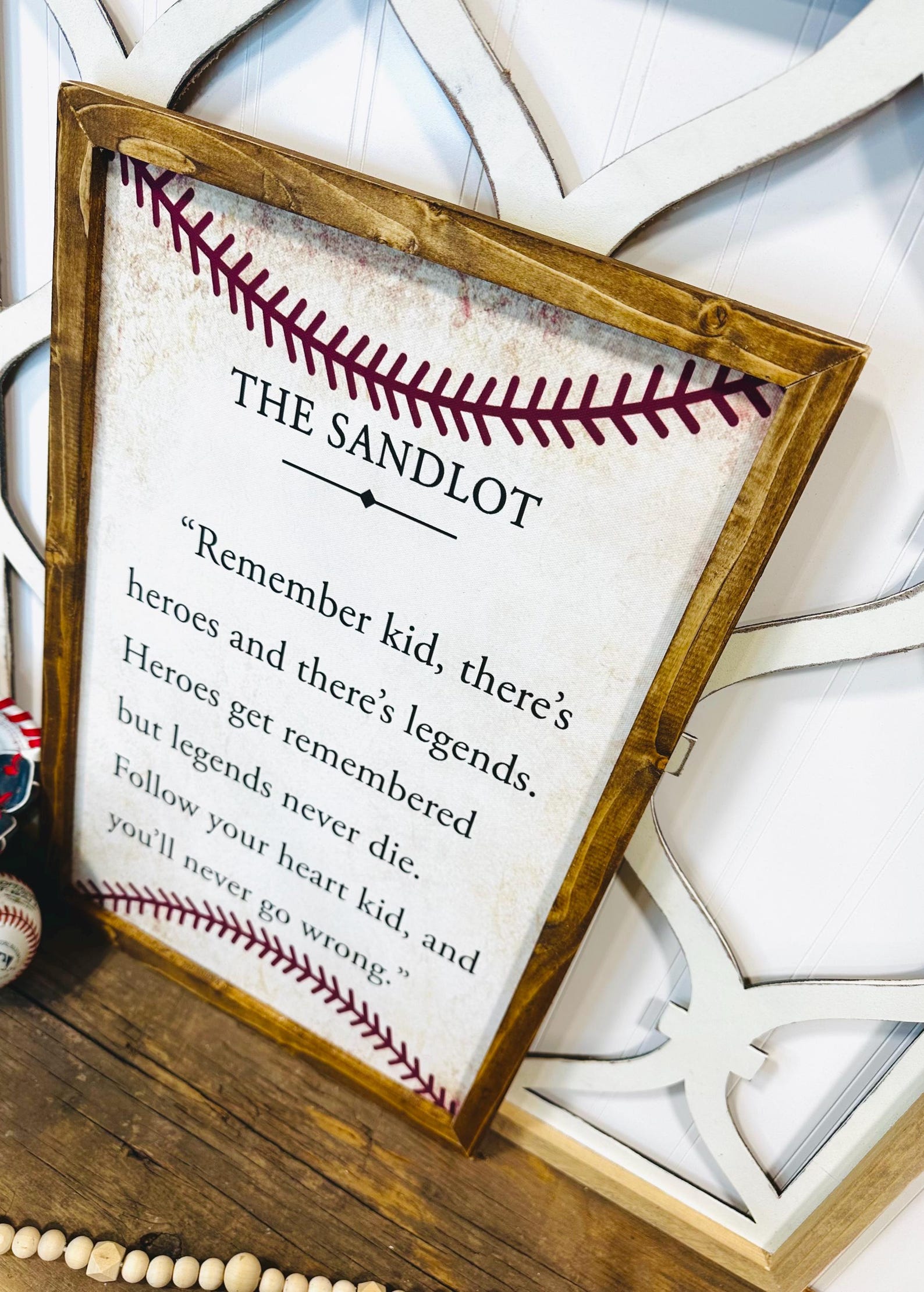 The Sandlot Quote Wood Framed Sign, Kids Bedroom Decor, Nursery Decor ...