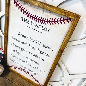 The Sandlot Quote Wood Framed Sign, Kids Bedroom Decor, Nursery Decor ...