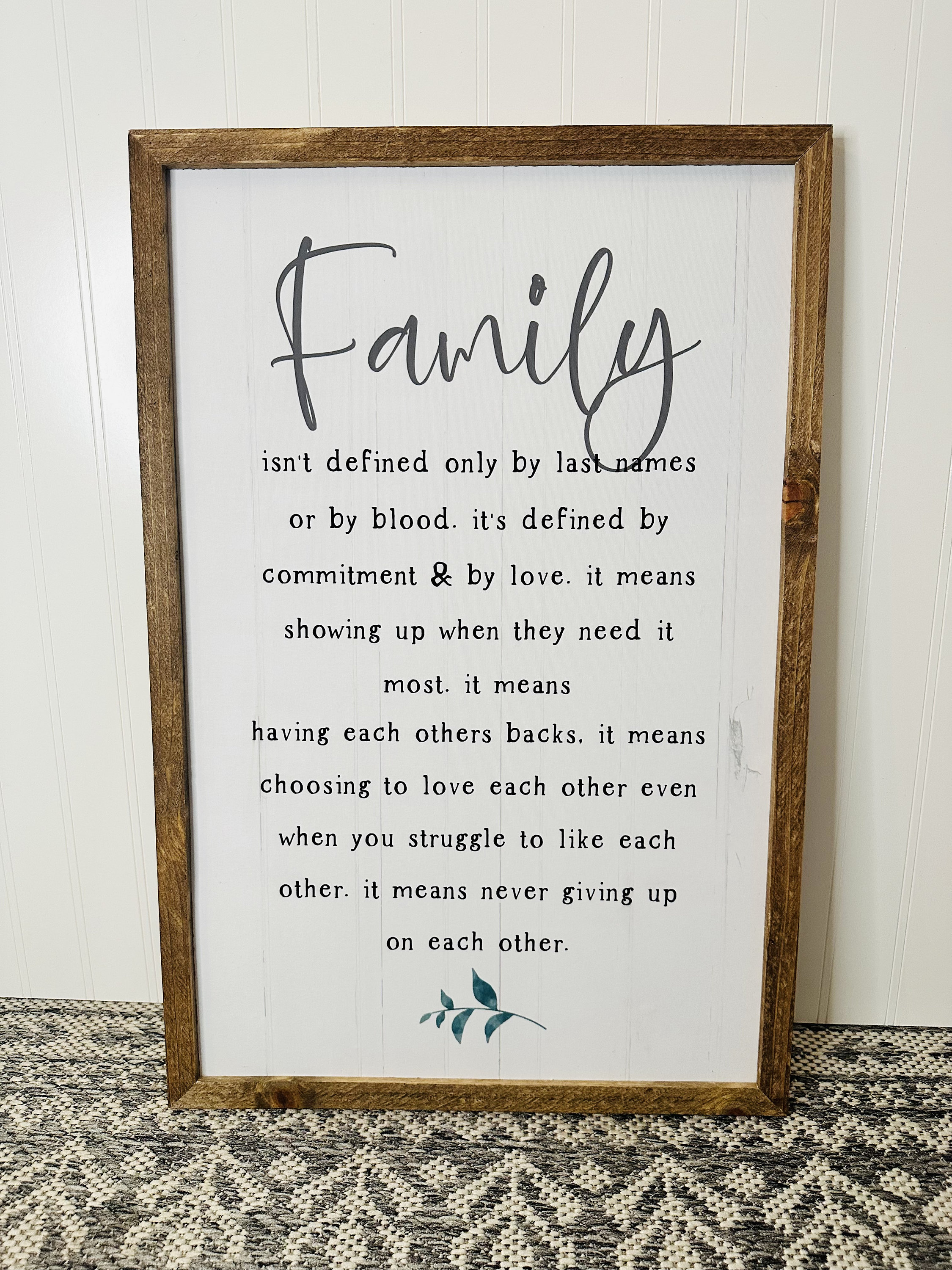 Family Isn’t Defined by Last Name or by Blood Rustic Farmhouse Sign ...