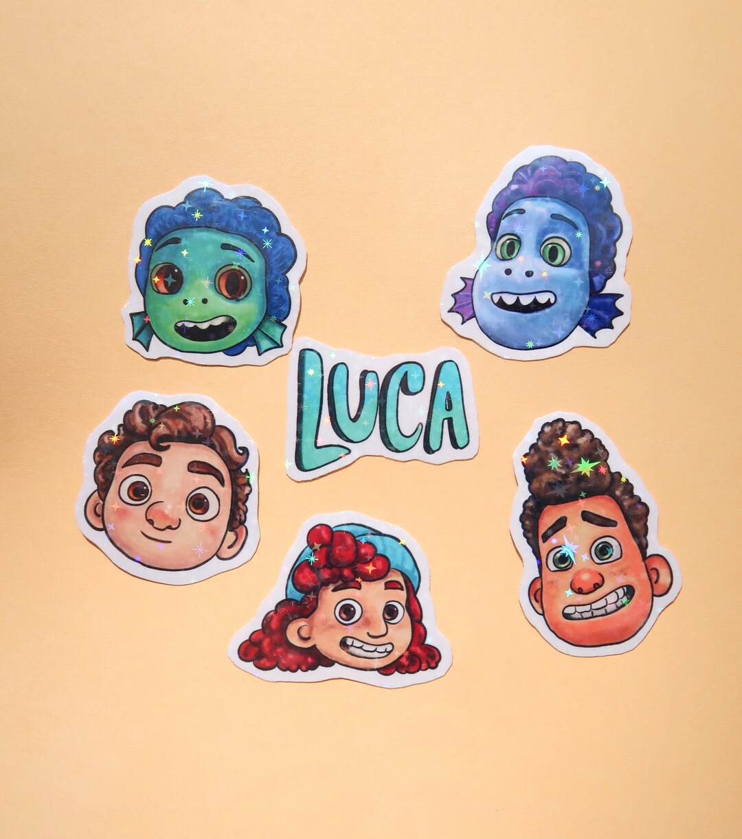 Pack of 6 Luca Stickers - Disney - Original - Etsy