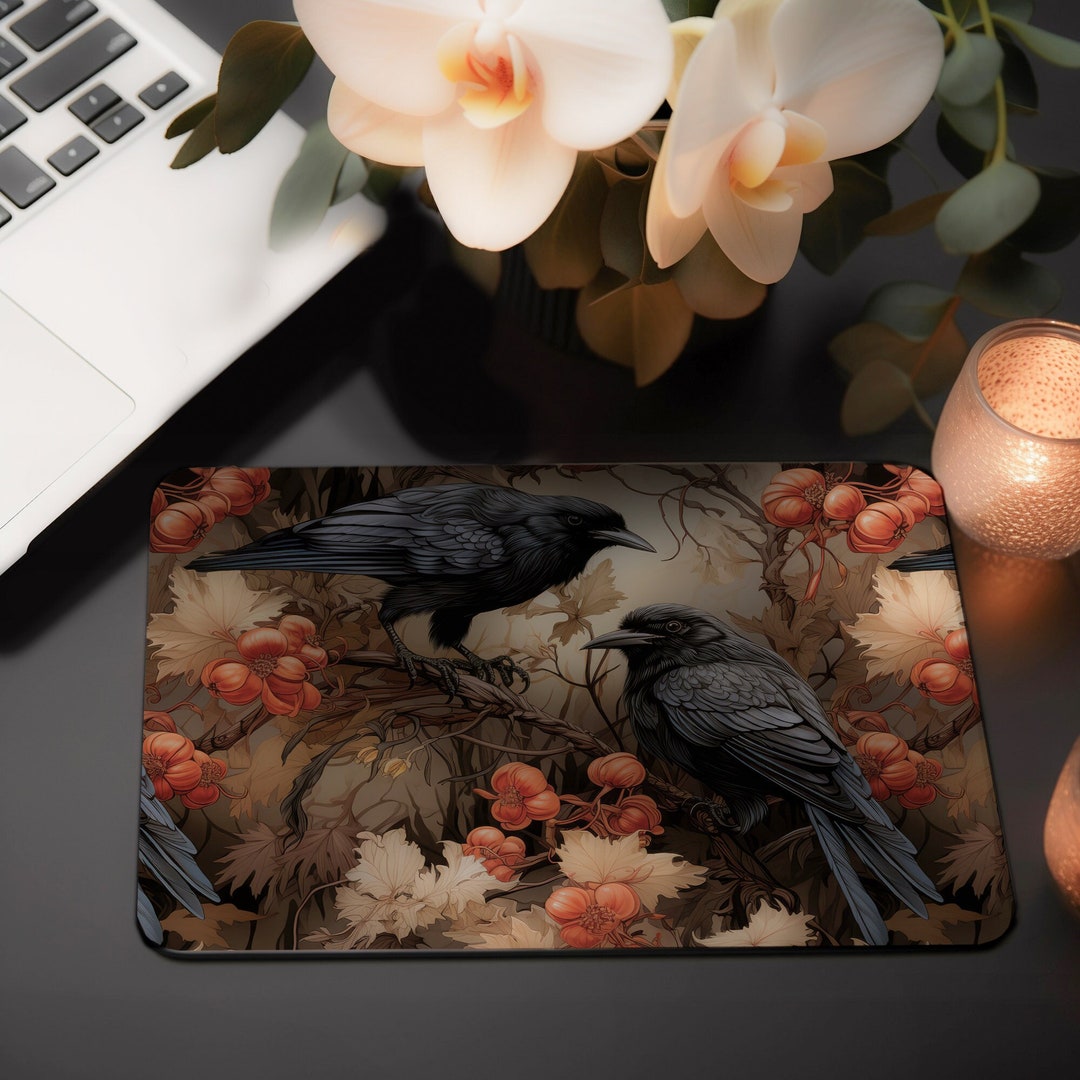 Mouse Pad- Crow-inspired - Mystical Home Décor - Intriguing Workspace ...