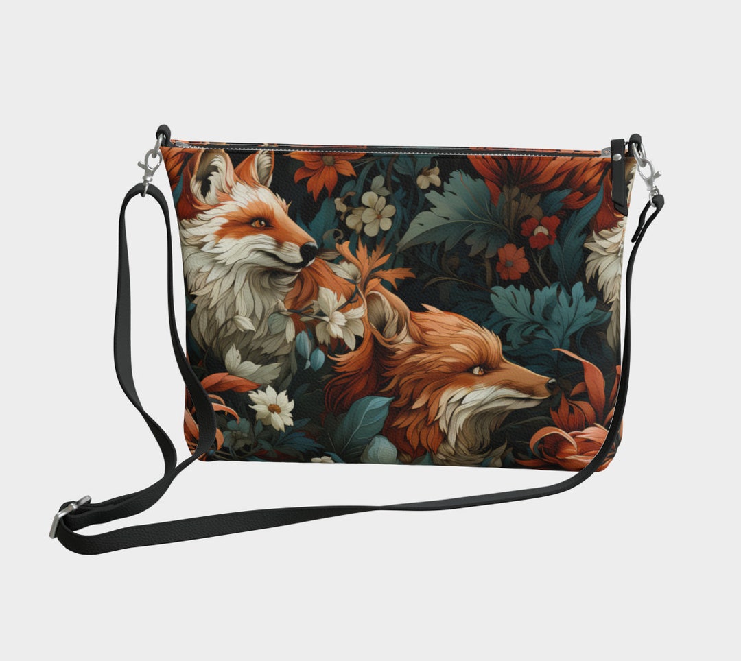 Fox Purse - William Morris Purse - Vintage Floral Design - Pre ...