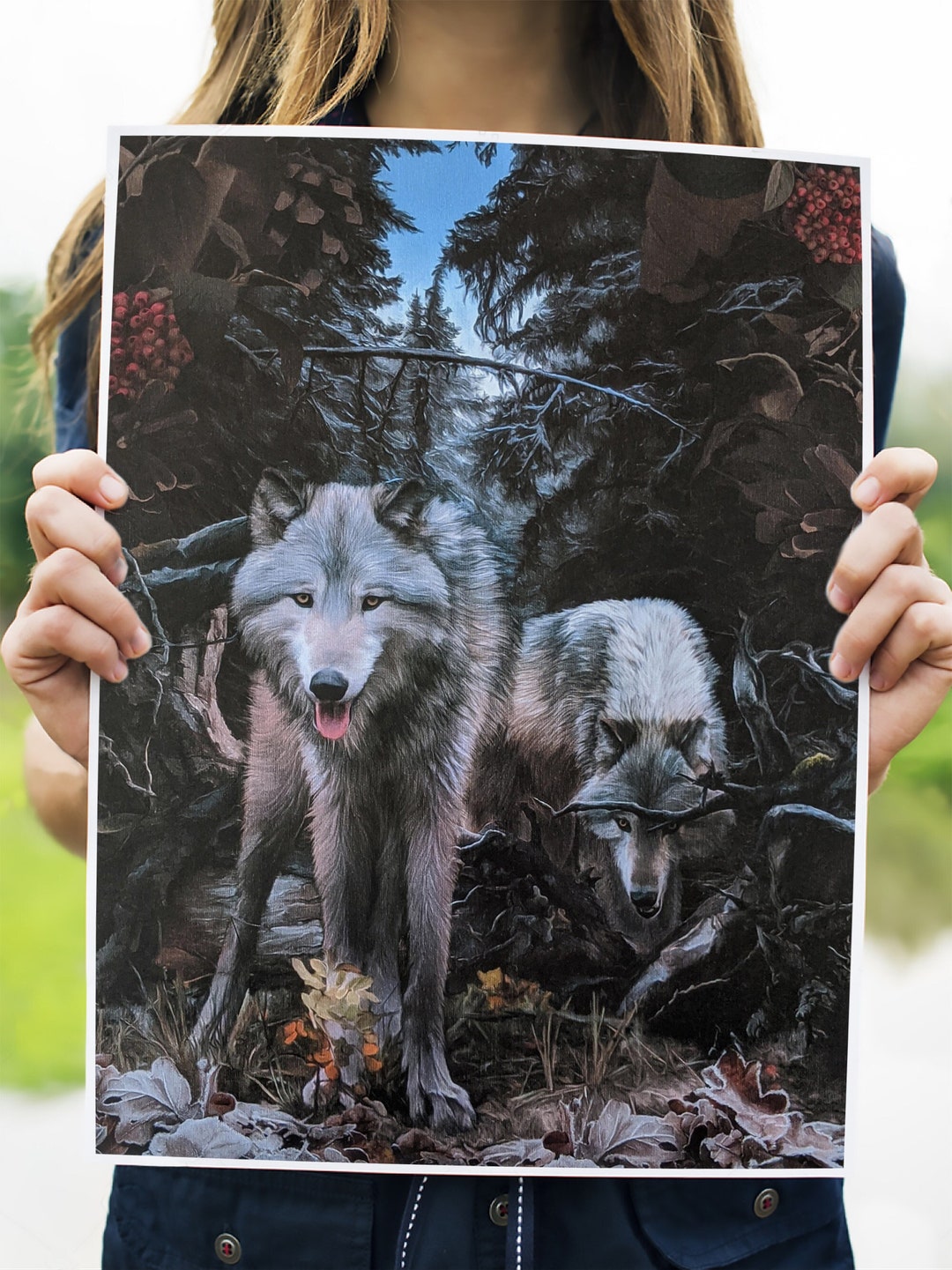 Wolf Art Print, Watercolor Paper, Canvas Print, Poster Print, Wall Art ...