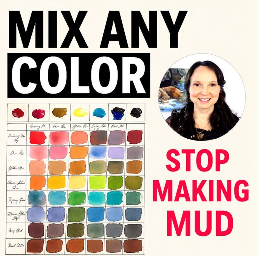 Watercolor Mixing Chart Printable – Color Mixing Guide for Beginners ...