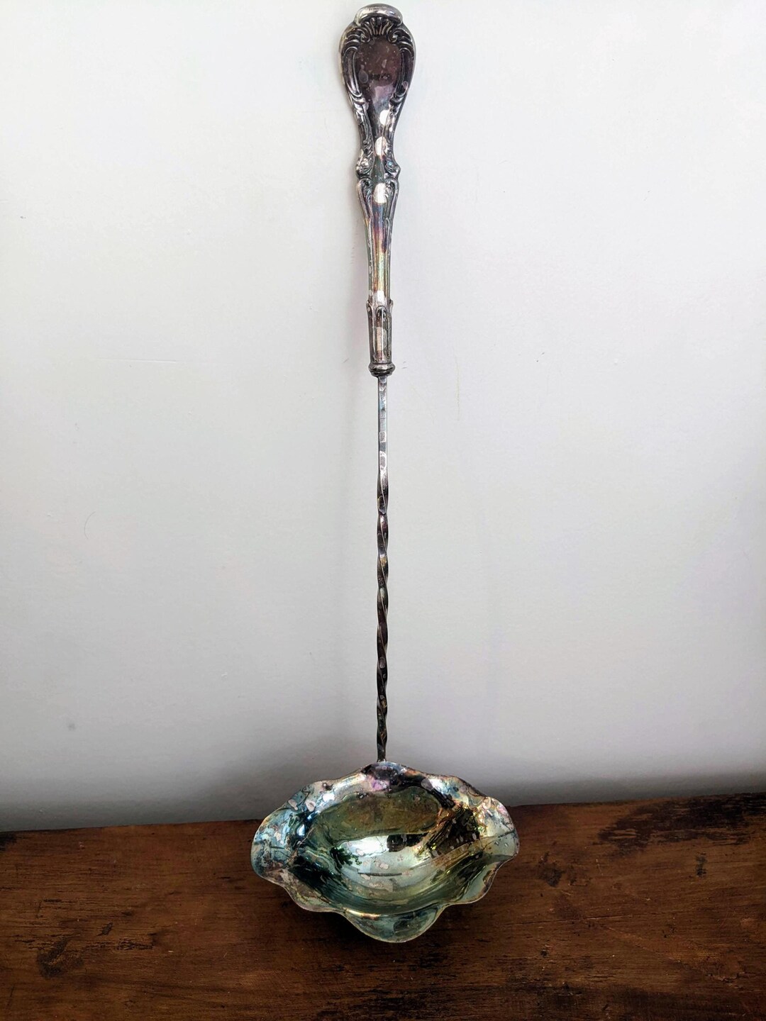 Vintage Long Silver Punch Ladle | Twisted Handle Detail - Etsy