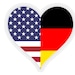America Germany Sticker USA Germany Sticker Germany USA Heart Bumper ...