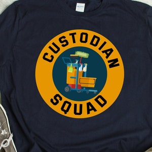 Custodian Shirt Funny Custodian Squad Tshirt Custodian Gift School ...