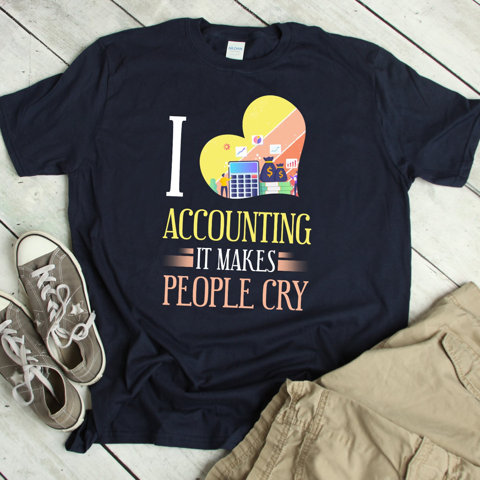Funny Accountant Shirt I Love Accounting Tshirt Accountant Humor Joke ...